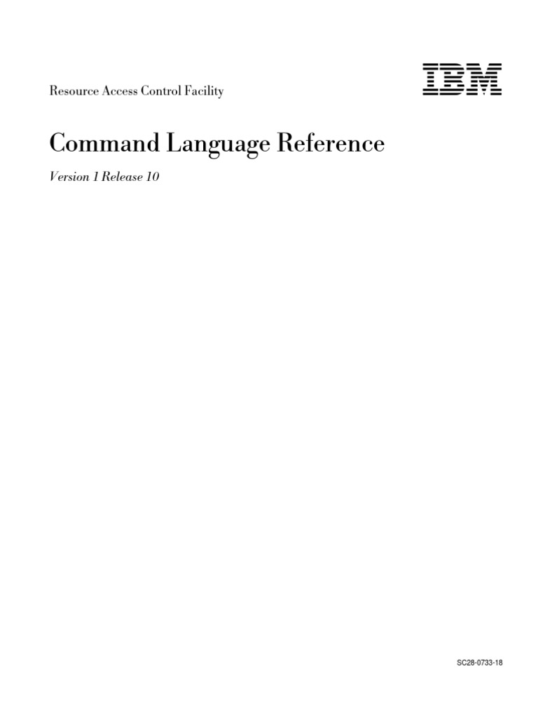 RACF V1R10 Command Language Reference - Ichva404 | PDF | Computing ...