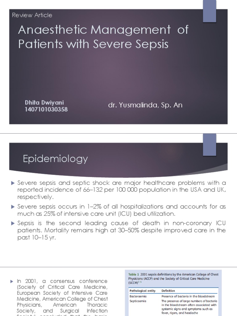 Anastesi | PDF | Sepsis | Anesthesia