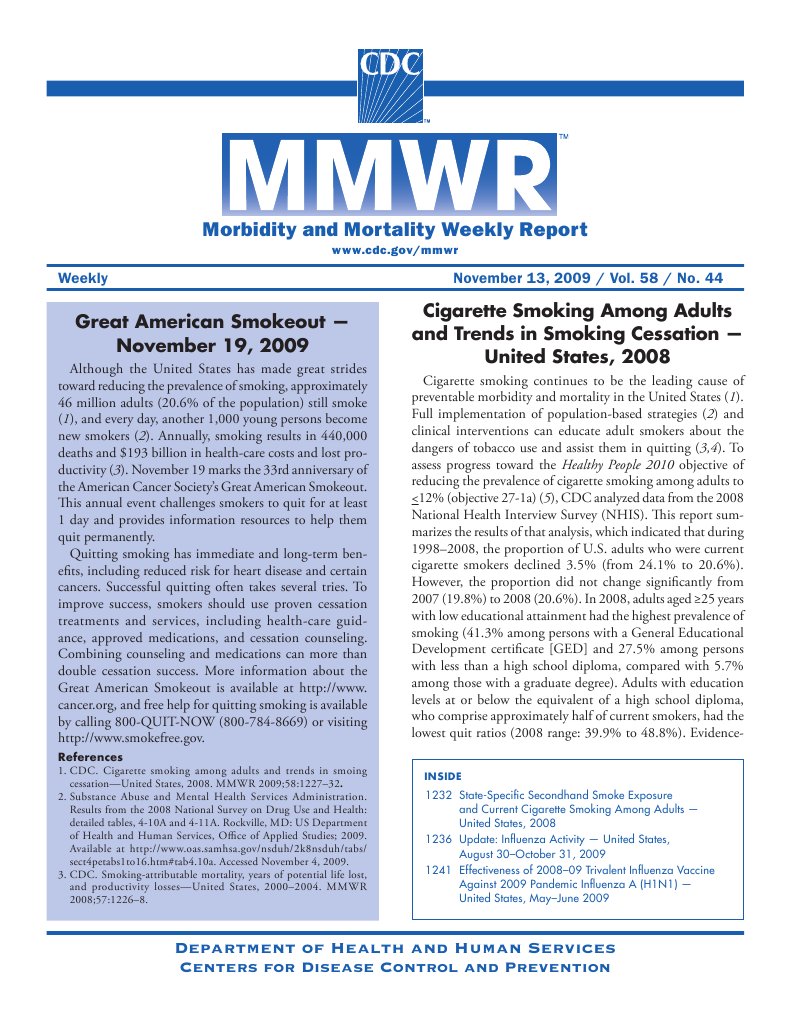 Morbidity and Mortality Weekly Report | PDF | Self-Improvement