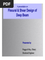Deep Beam Design: Flexure & Shear Analysis | PDF | Bending | Stress ...