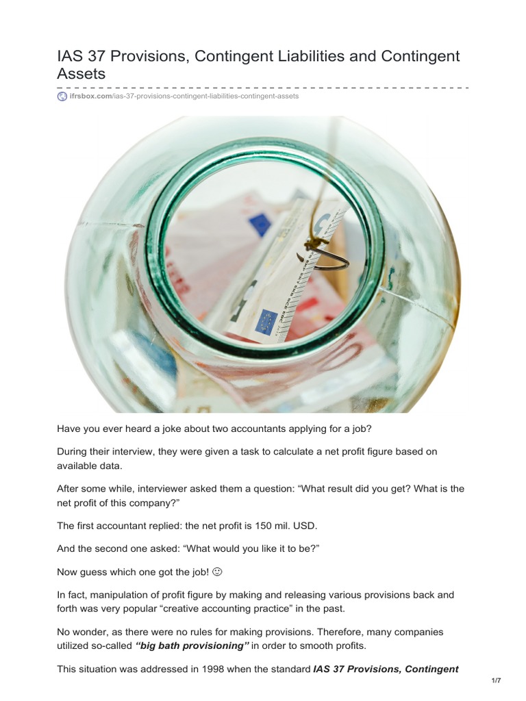 IAS 37 Provisions, Contingent Liabilities and Contingent Assets | PDF ...
