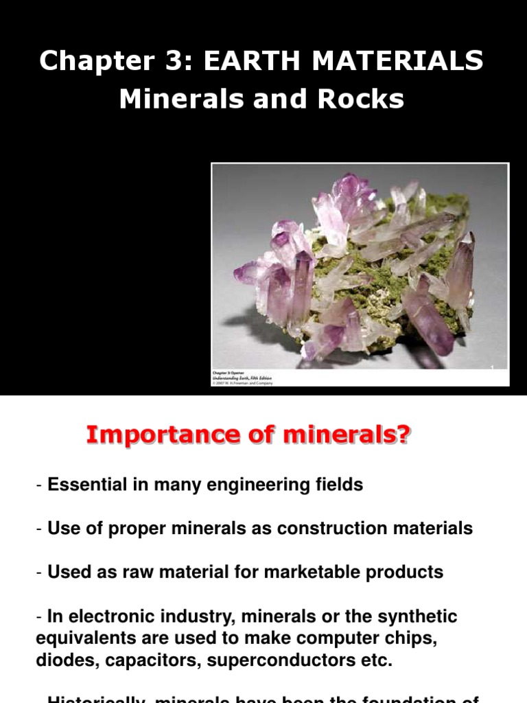 Chapter 3: Earth Materials Minerals and Rocks | PDF | Minerals | Ion