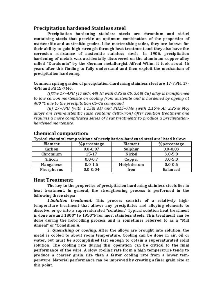 Assignment | PDF | Stainless Steel | Heat Treating