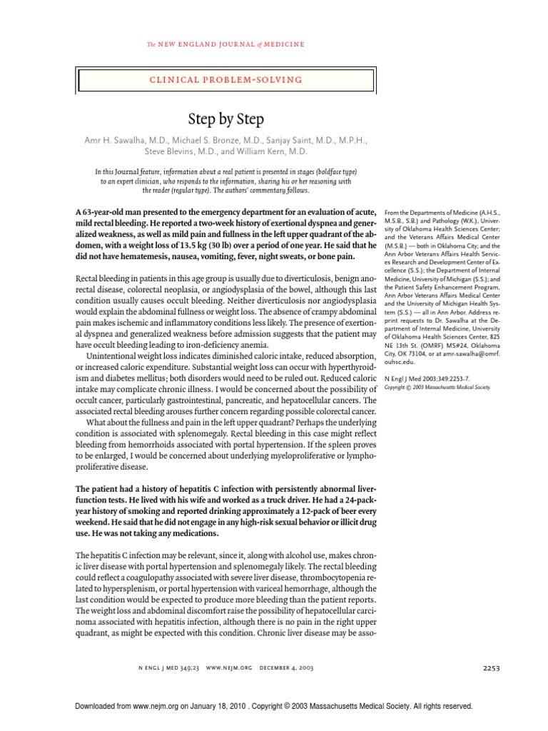 Step by Step: Clinical Problem-Solving | PDF | Leukemia | Hepatitis