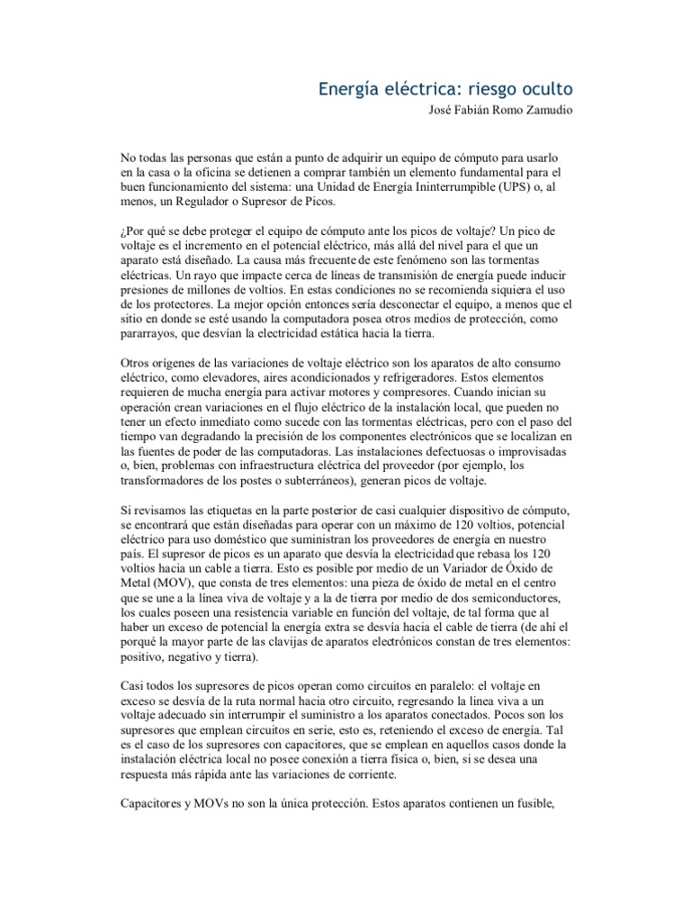 Energía Eléctrica | PDF
