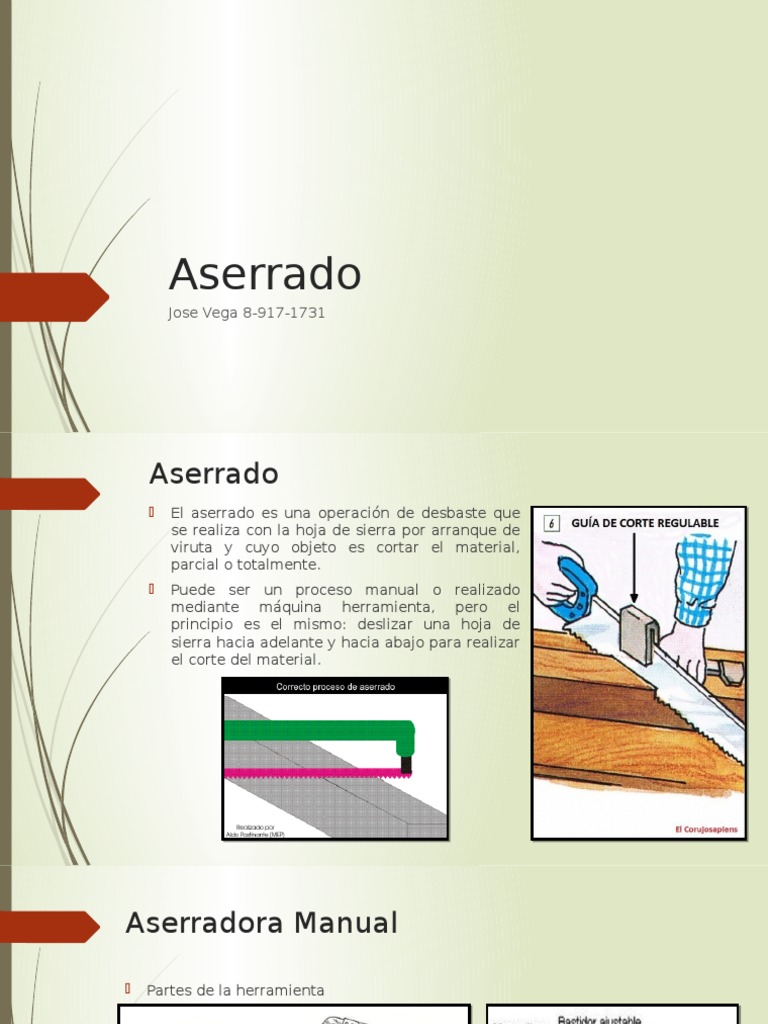 Aserrado | PDF | Herramienta de máquina | Herramientas