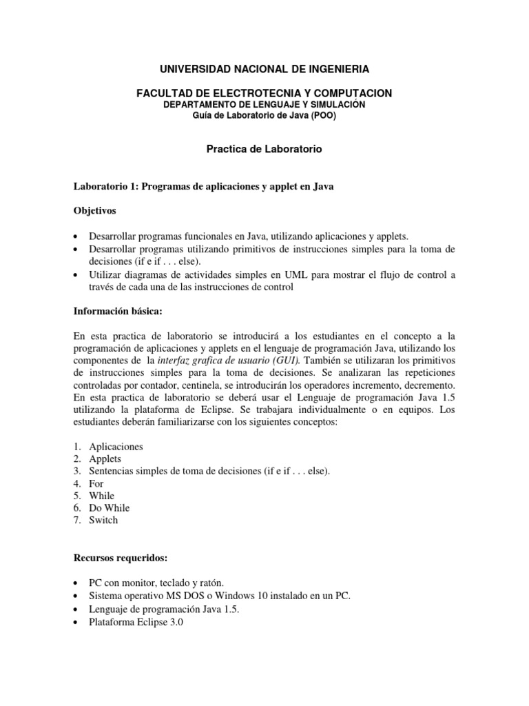 Guia | PDF | Eclipse (software) | Java (lenguaje de programación)