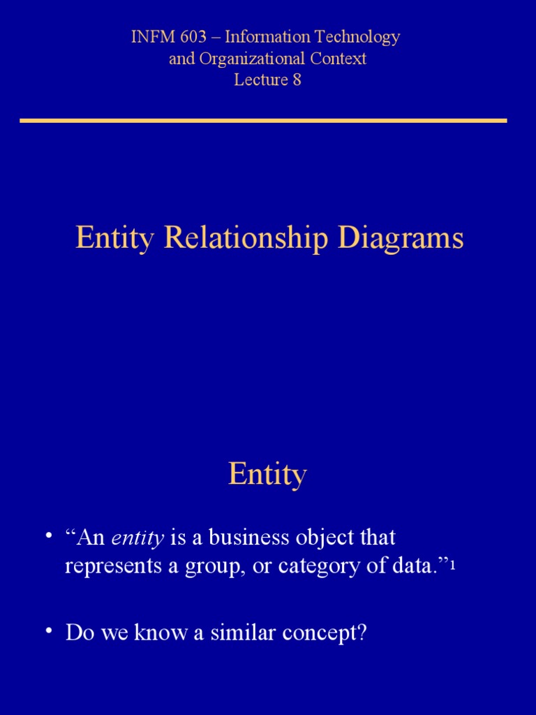 Understanding Entity Relationship Diagrams | PDF