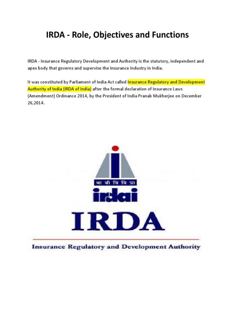 Irda | PDF | Insurance | Financial Services