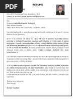 IIM A Resume Format For Freshers | PDF | Mechanical Engineering | Schools