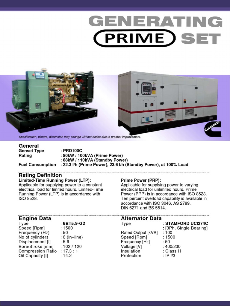 PRD 100 C | PDF | Transformer | Power (Physics)