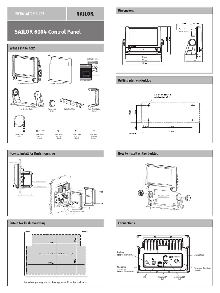 SAILOR 6004 Control Panel: Installation Guide | PDF | Personal ...