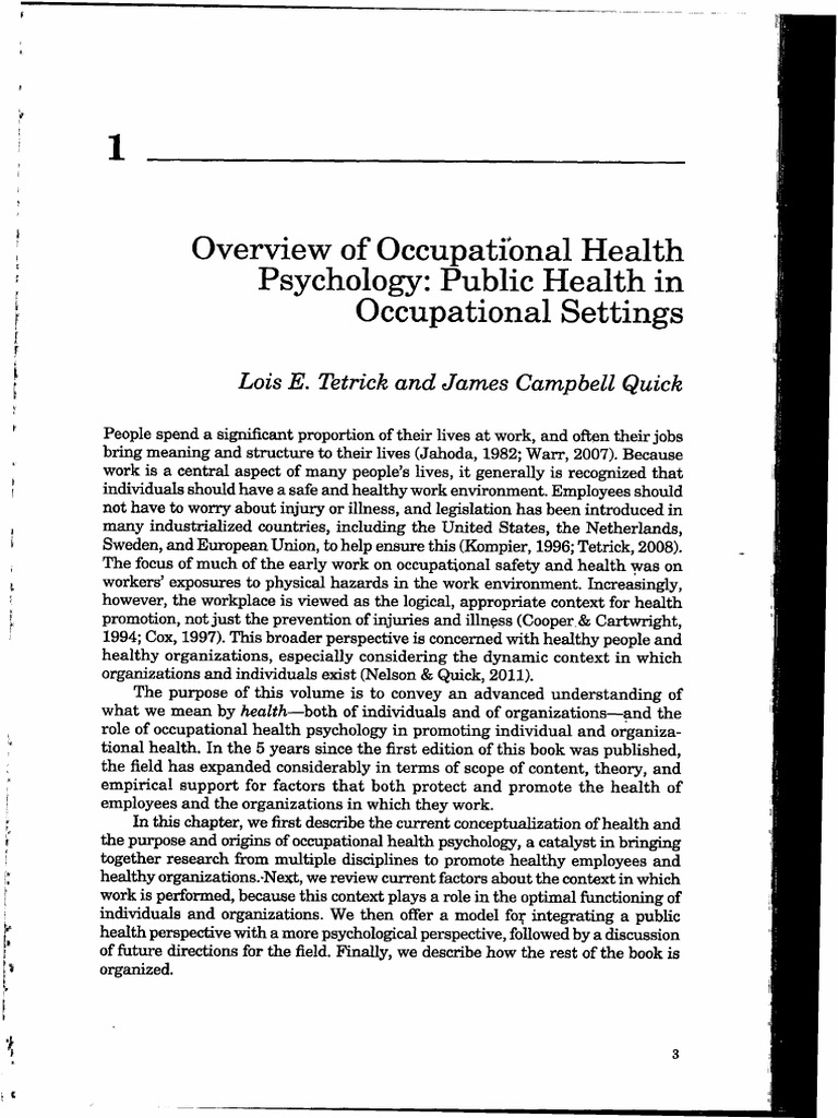 Overview | PDF | Occupational Safety And Health | Preventive Healthcare