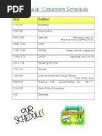 1st Grade Daily Schedule | PDF