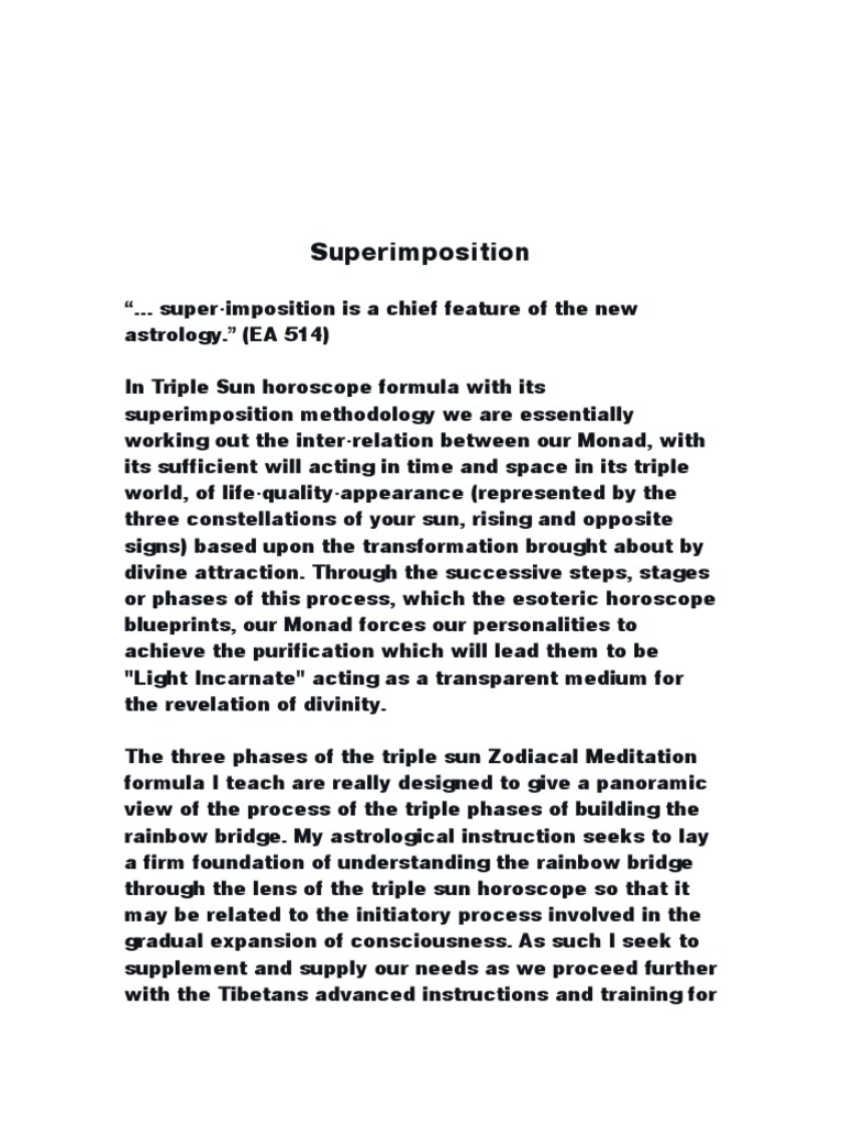 Superimposition | PDF | Planets In Astrology | Esotericism