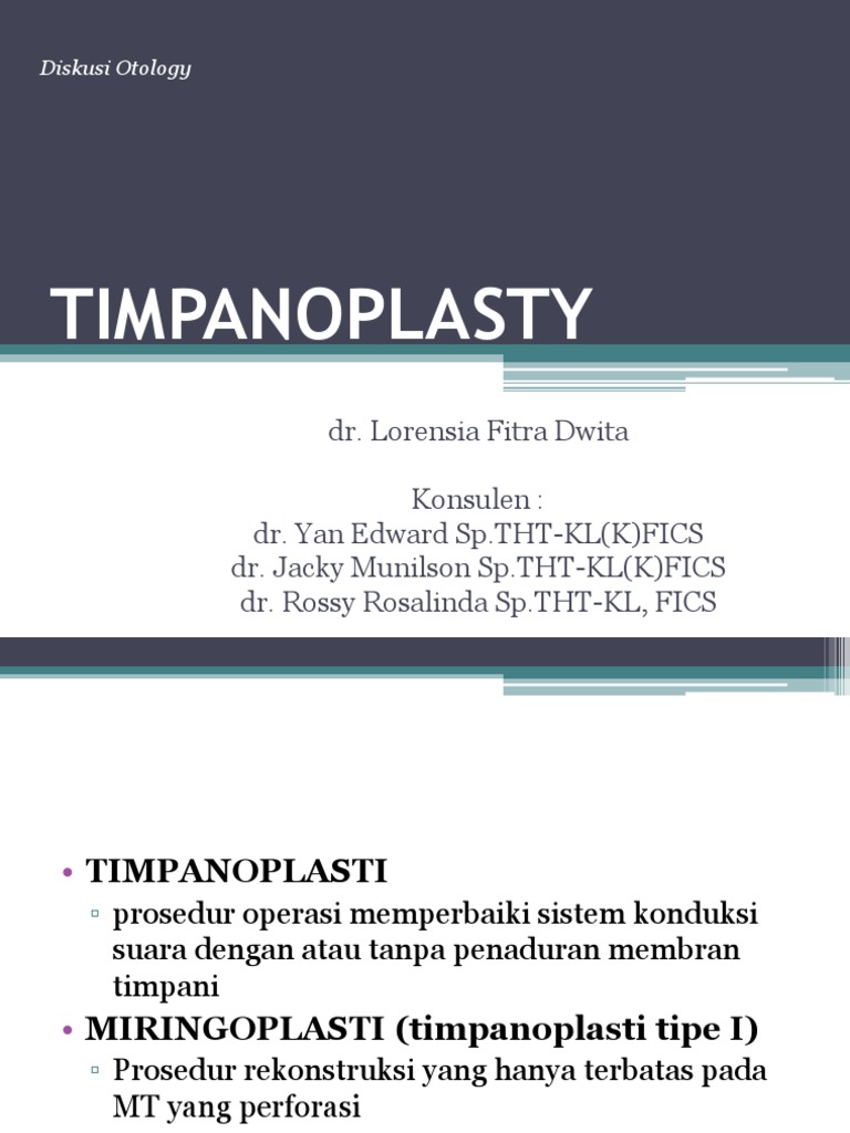 Timpanoplasty | PDF
