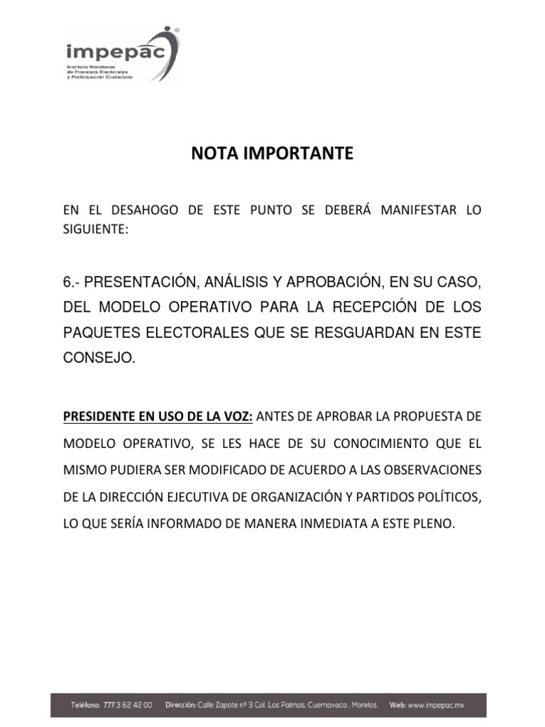 Nota Importante | PDF
