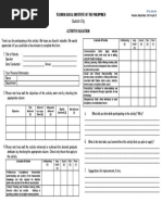 Pre and Post-Evaluation Form | PDF | Applied Psychology | Behavior ...