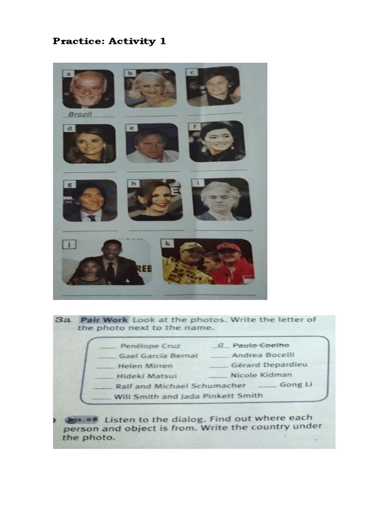 Practice: Activity 1 | PDF