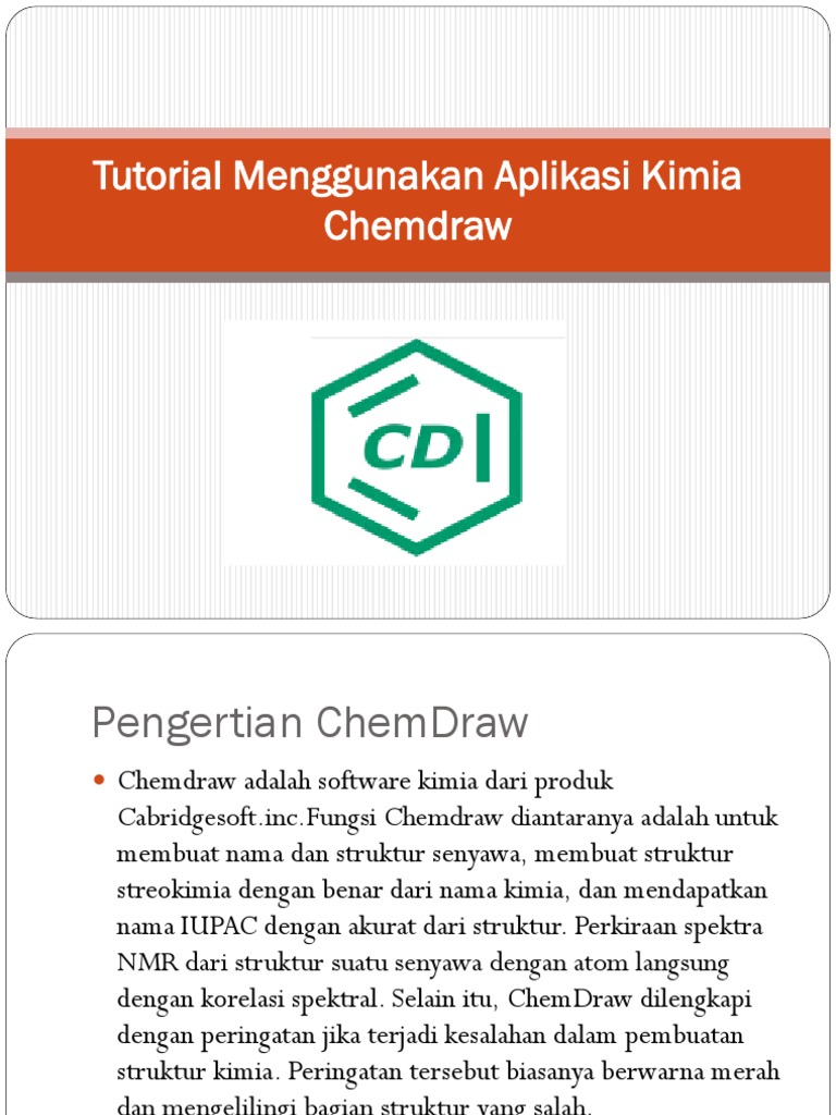 Tutorial Menggunakan Aplikasi Kimia Chemdraw | PDF
