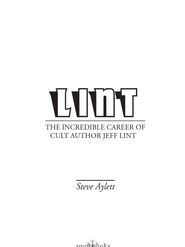 Steve Aylett's 'Lint' | PDF | Mystery, Thriller & Crime Fiction | Young ...