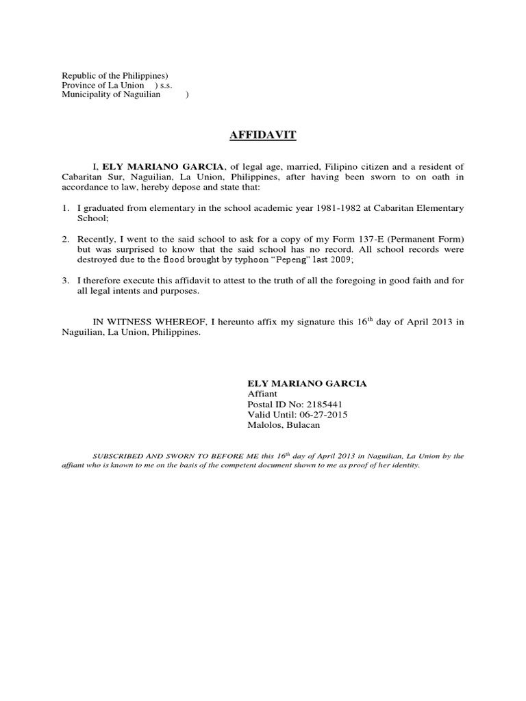 Affidavit | PDF | Affidavit | Notary Public