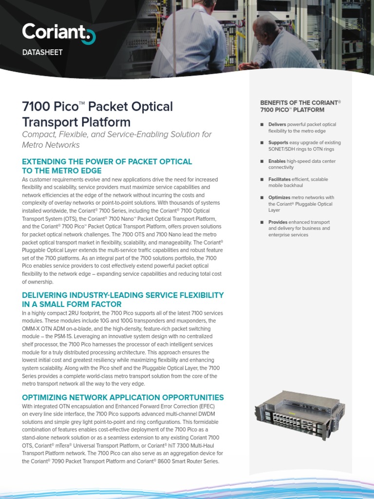 7100 Pico™ Packet Optical Transport Platform: Compact, Flexible, and ...