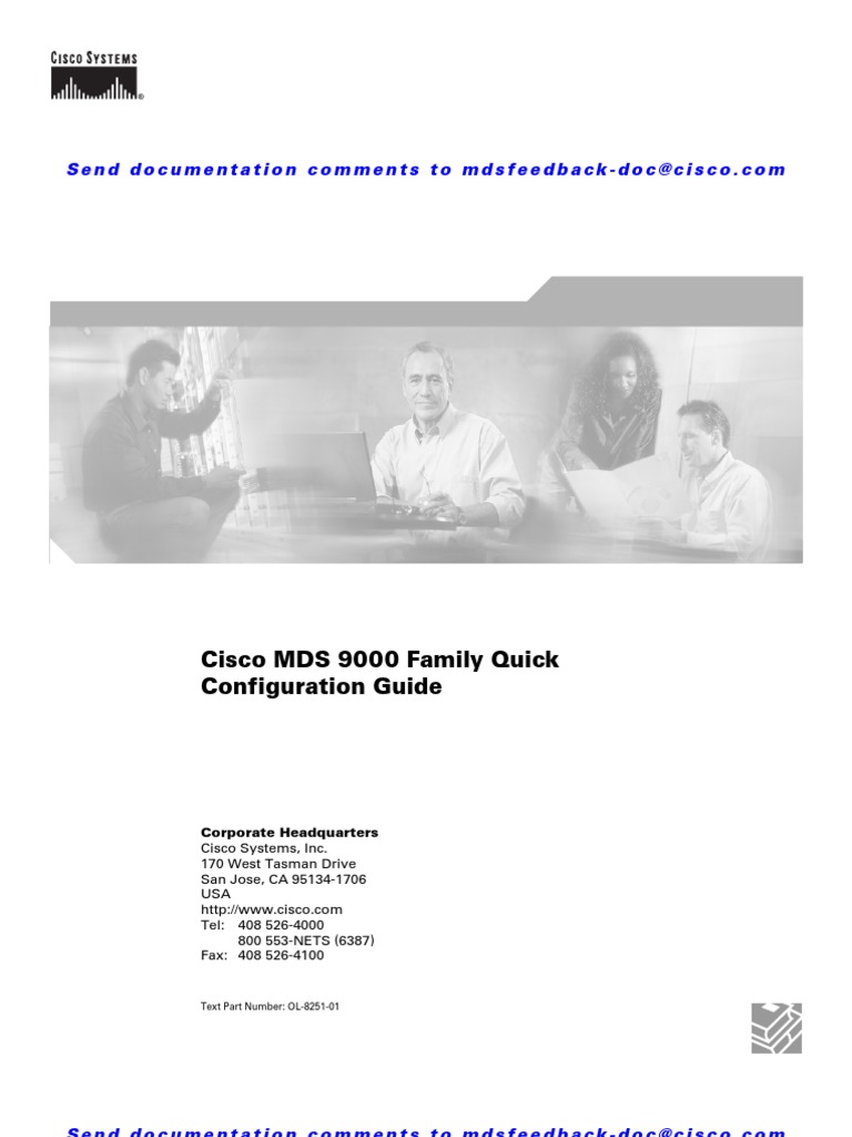 Cisco MDS 9000 Family Quick Configuration Guide: Corporate Headquarters | PDF | Electromagnetic ...