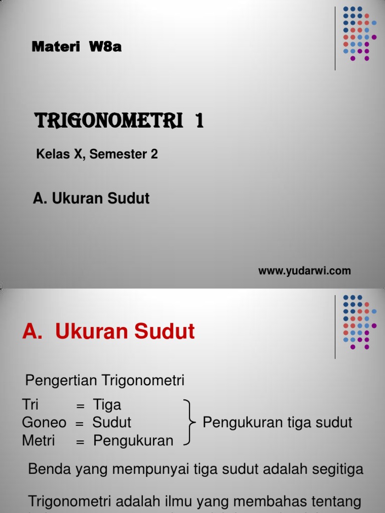 Ukuran Sudut dalam Trigonometri | PDF