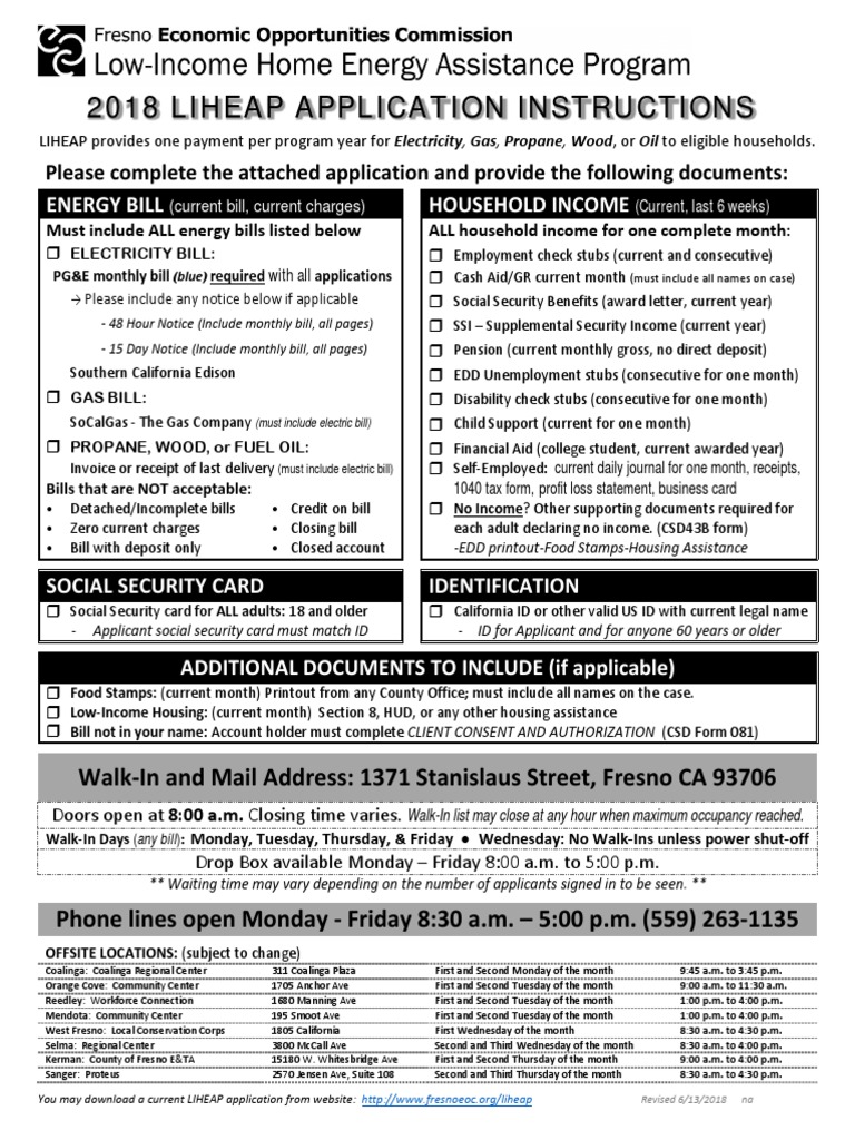 Liheap Application 2018 Eng Pdf Pdf Invoice Supplemental Security