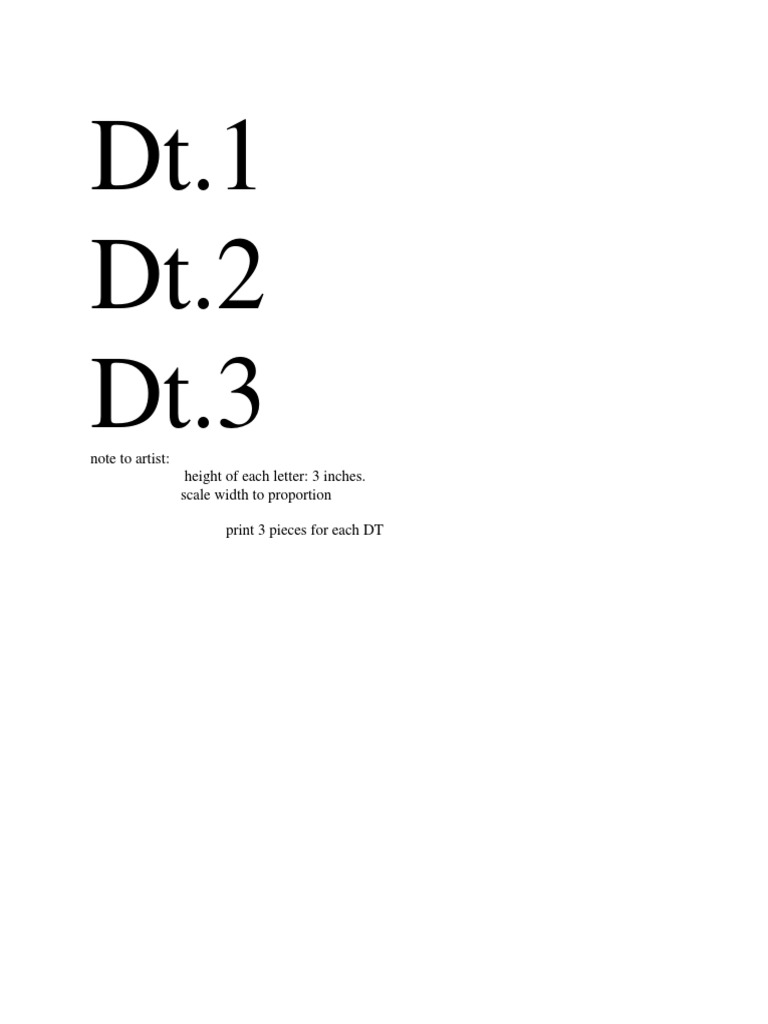 Printing Instructions for DT Letters | PDF