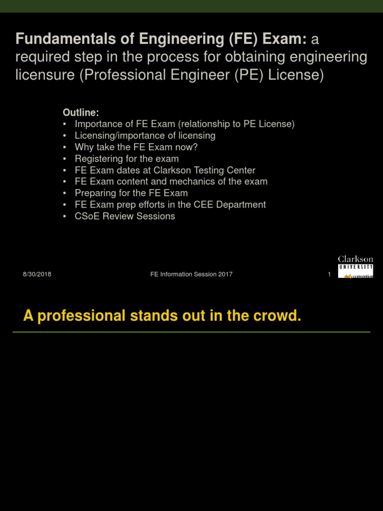 Fundamentals of Engineering (FE) Exam: A | Download Free PDF | Test ...