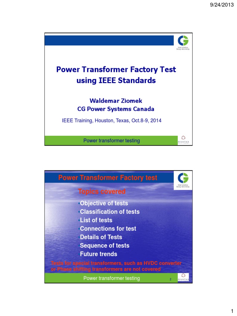 Power Transformer Testing Guide | PDF | Transformer | Electrical Impedance