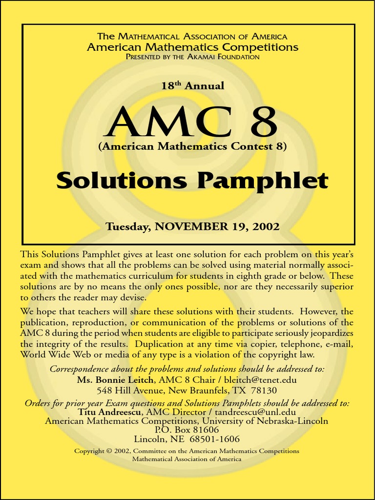 2002 Amc 8 | PDF | Area | Triangle