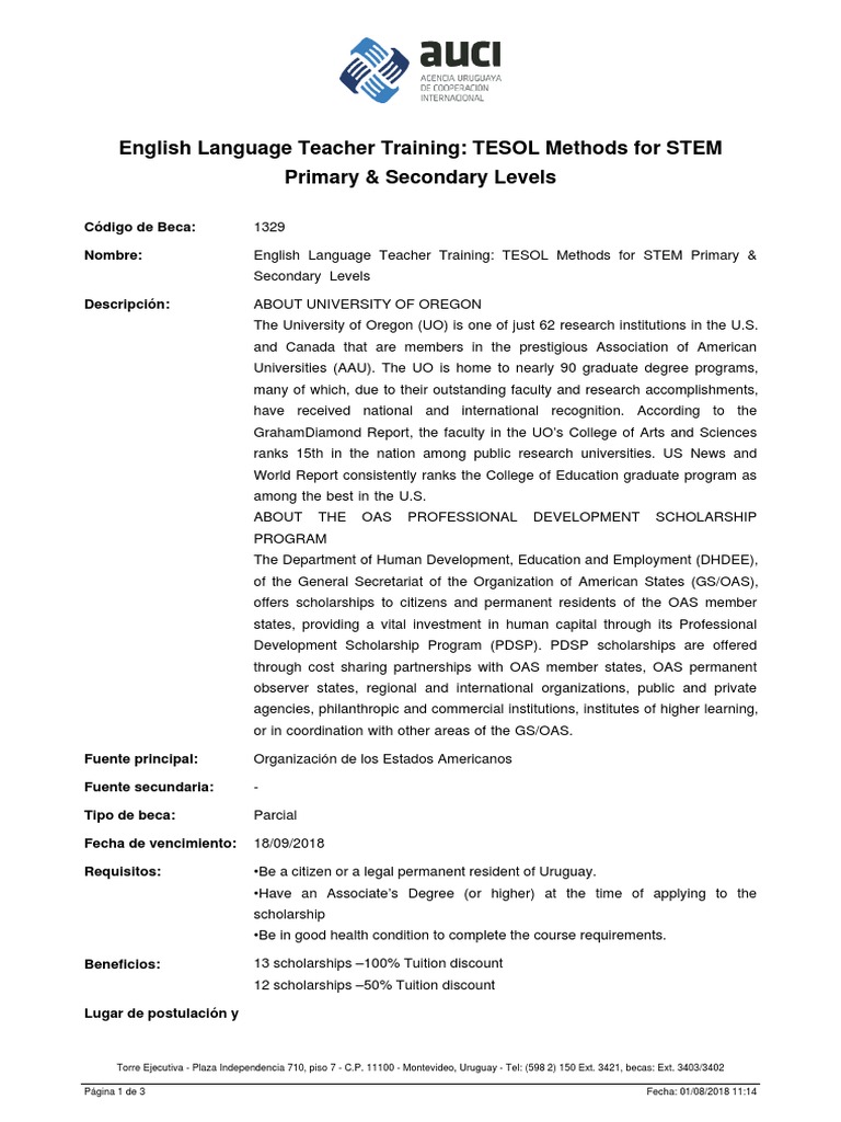 English Language Teacher Training: TESOL Methods For STEM Primary ...