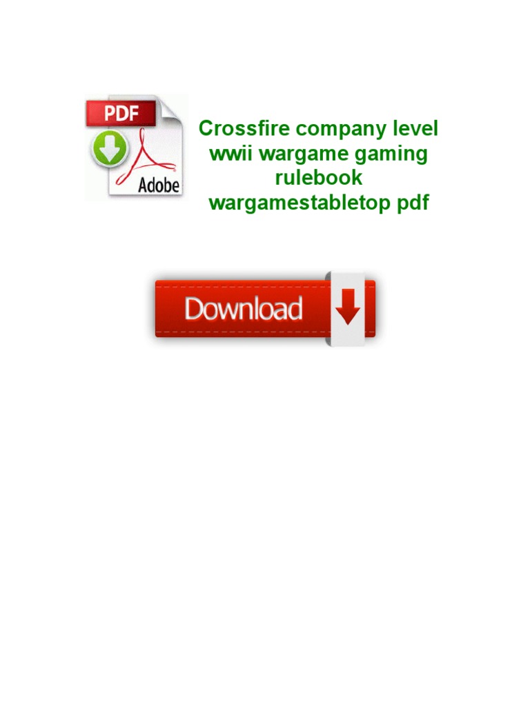 Crossfire Company Level Wwii Wargame Gaming Rulebook Wargamestabletop ...