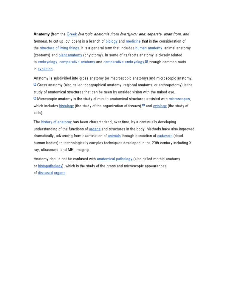 Anatomy | PDF | Science & Mathematics