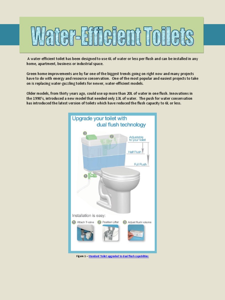Technical Description - Water-Efficient Toilets | PDF | Toilet | Water ...