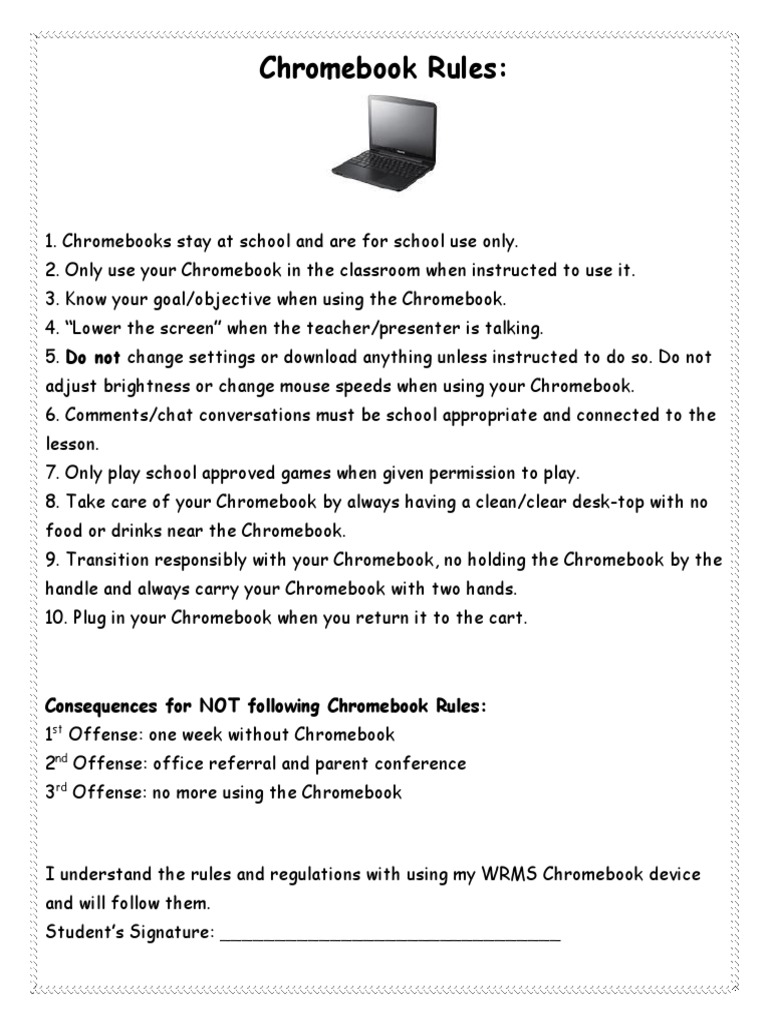 Chromebook Usage and Care Guidelines | PDF