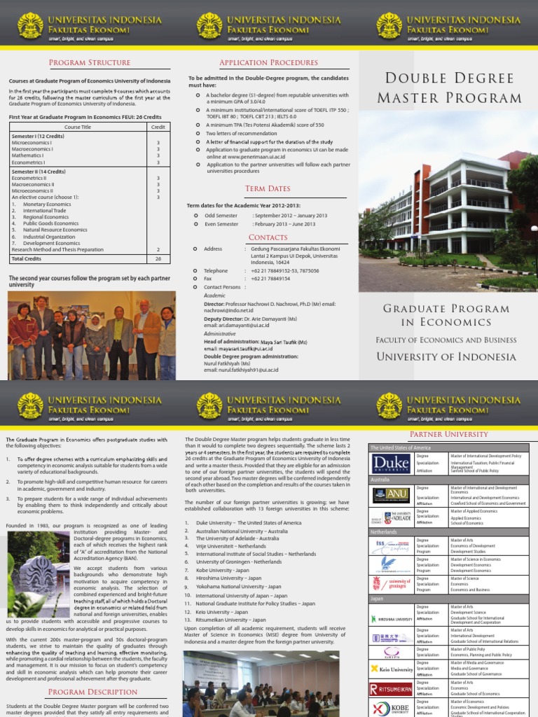 Brosur | PDF | Graduate School | Master's Degree