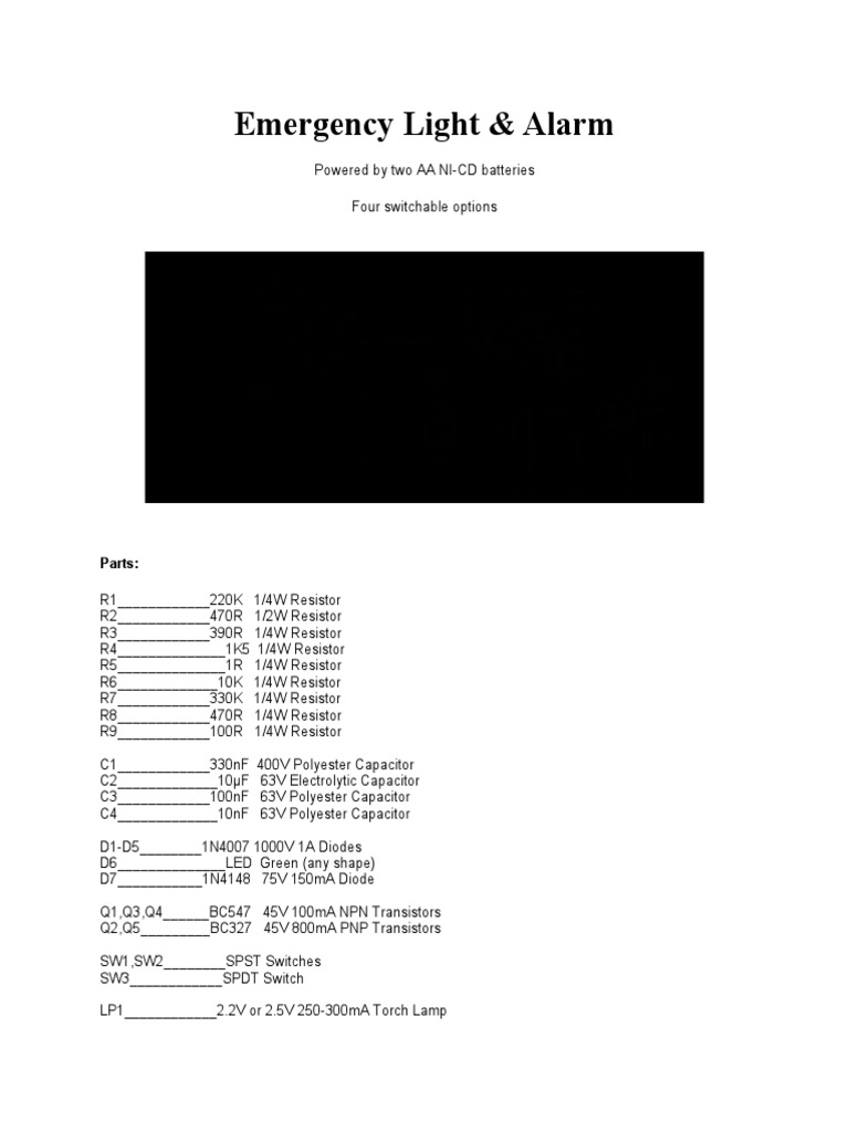 Emergency Light & Alarm | PDF
