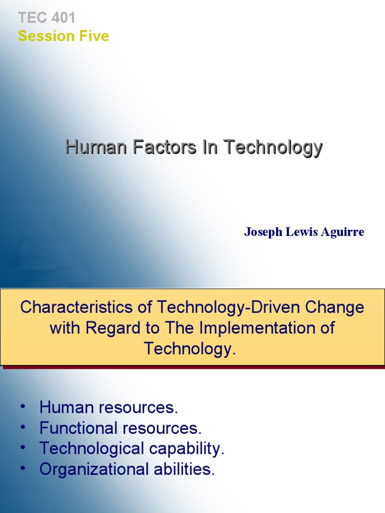 Human Factors in Technology Human Factors in Technology | PDF ...
