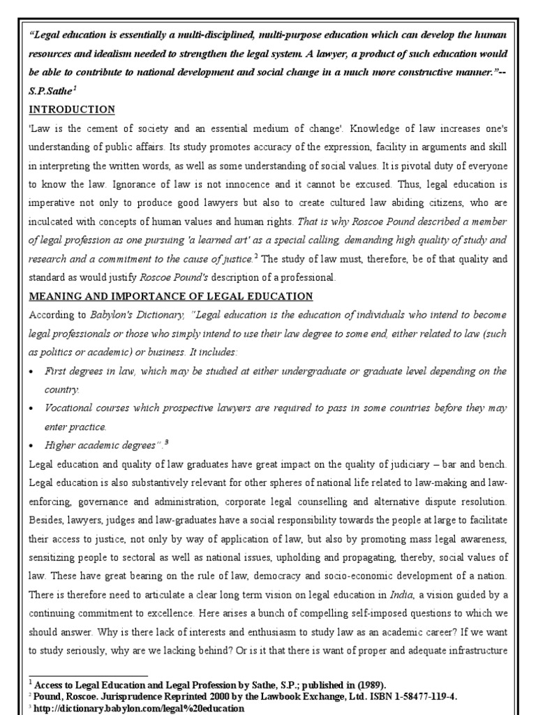 Legal Education Final | PDF | Legal Education | Lawyer