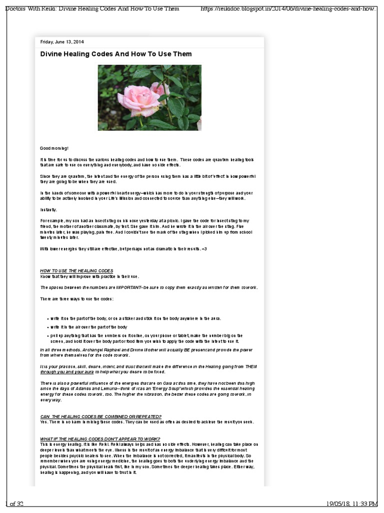 Divine Healing Codes And How To Use Them Friday June 13 2014 Pdf