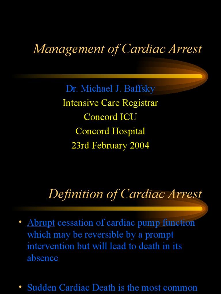 Management of Cardiac Arrest | PDF | Cardiac Arrest | Cardiopulmonary ...