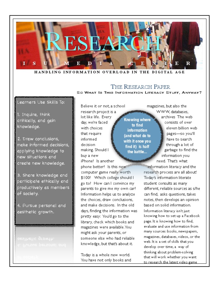 Research Packet | PDF | Information Literacy | Question