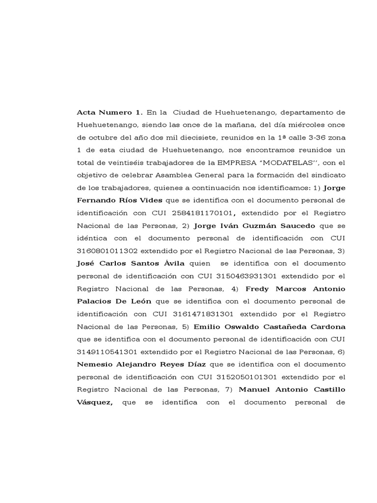 Act | PDF | Guatemala | Elecciones