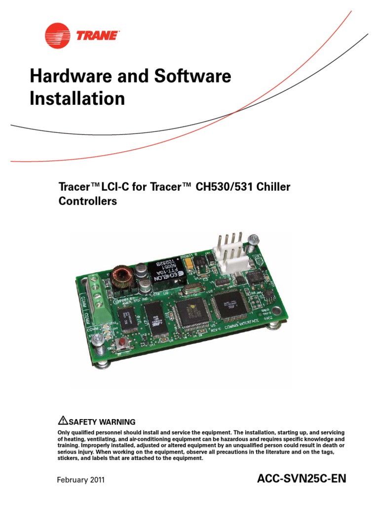Hardware and Software Installation: Tracer™LCI-C For Tracer™ CH530/531 Chiller Controllers | PDF ...