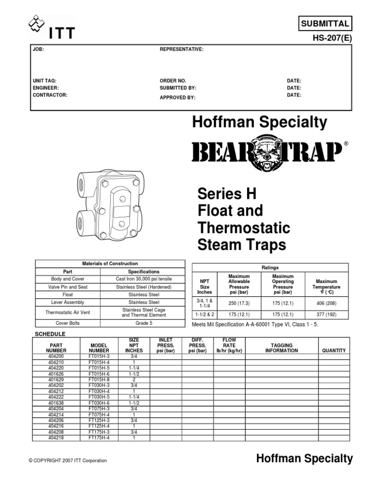 Hoffman | PDF | Steel | Valve