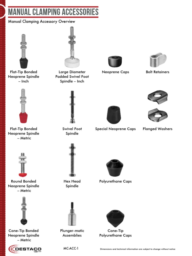 Manual Clamping Accessories: MC-ACC-1 | PDF | Screw | Nature